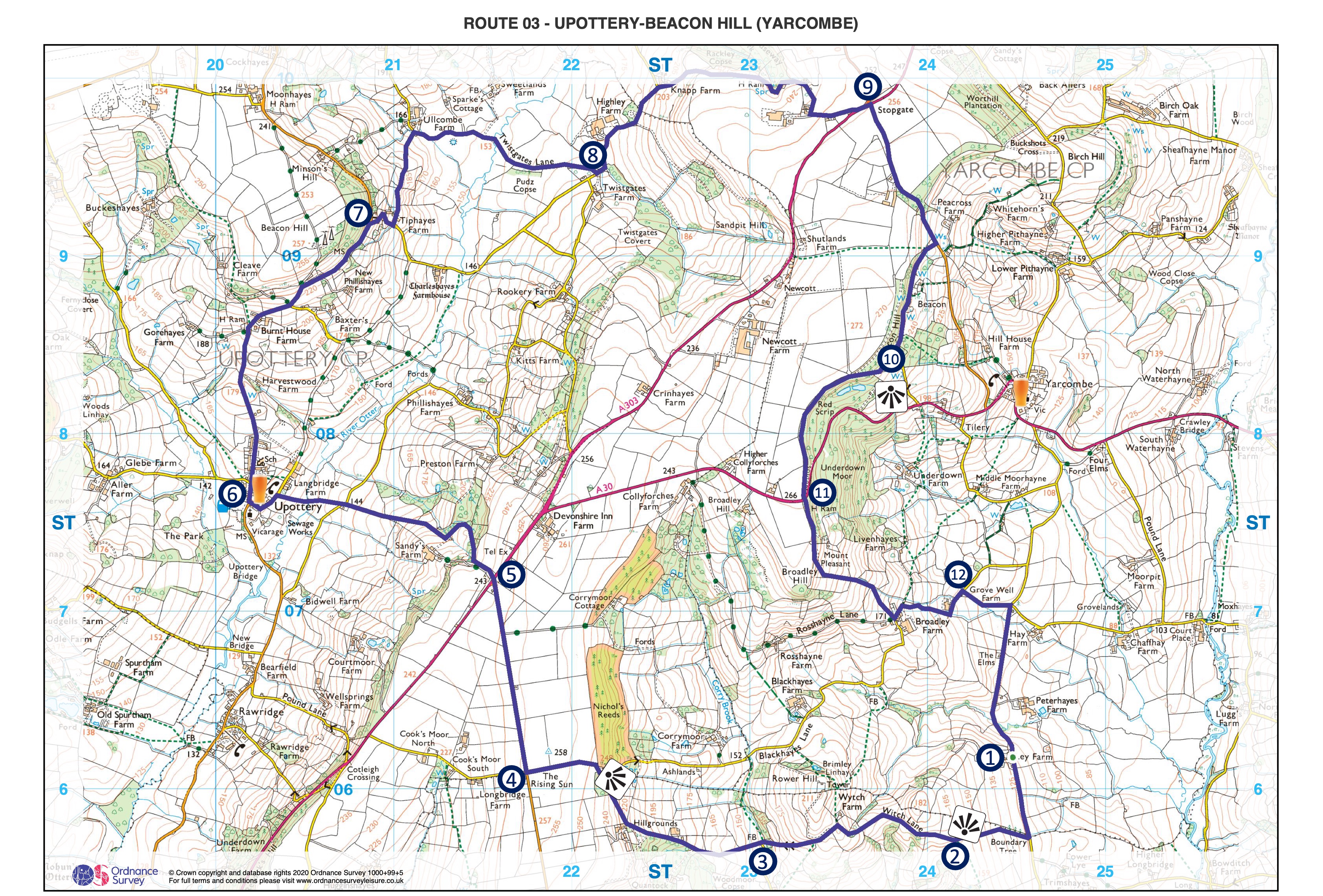 03 Walk around Upottery and Beacon Hill, Yarcombe – Ley Farm Cottages
