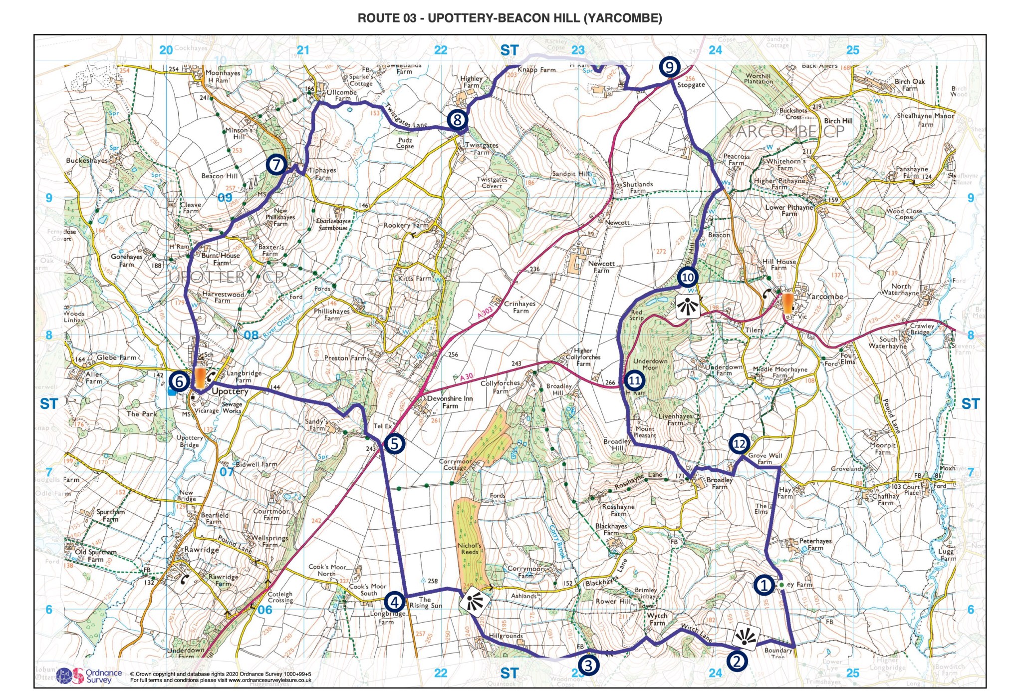 03 Walk around Upottery and Beacon Hill, Yarcombe – Ley Farm Cottages